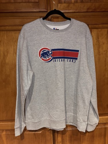 NWT Chicago Cubs Grey Crew Neck MLB Genuine Merch Mens XLarge Soft ...