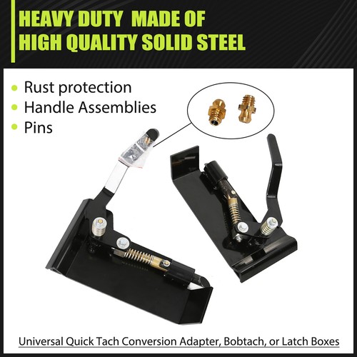 Weld-On Skid Steer Quick Attach Bucket Conversion Adapter Latch Plates ...