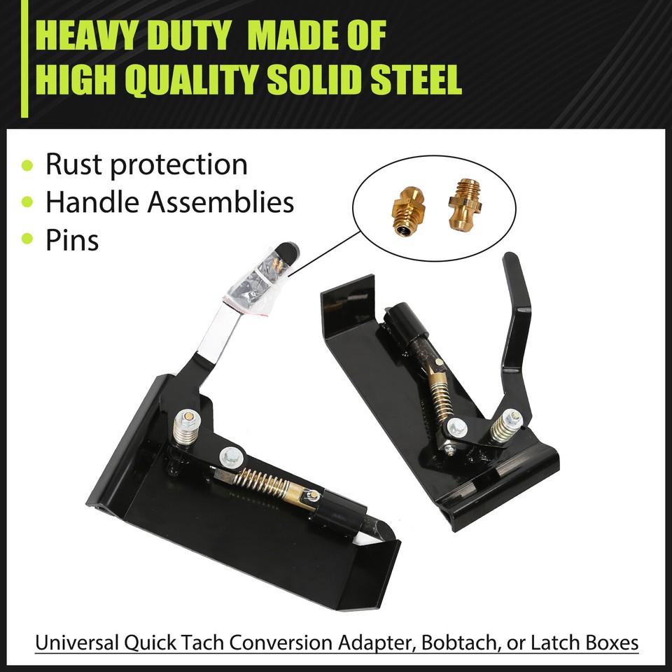 Weld-On Skid Steer Quick Attach Bucket Conversion Adapter Latch Plates ...