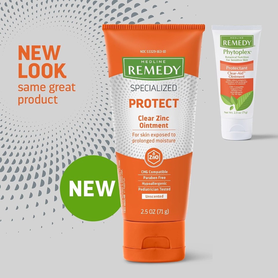 (2PK) Medline Remedy Specialized Protect Clear Zinc Ointment, 2.5Oz ...
