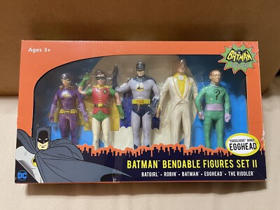 Batman Bendable Figures Set II with RARE Egghead Figure Batgirl Riddler ...