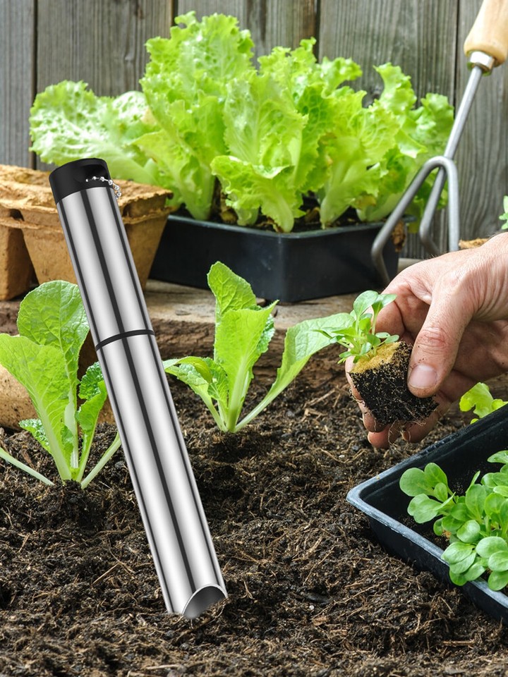 Seed Planter Tool Metal Seedling Transplanter Tool Manual Hole Digger ...