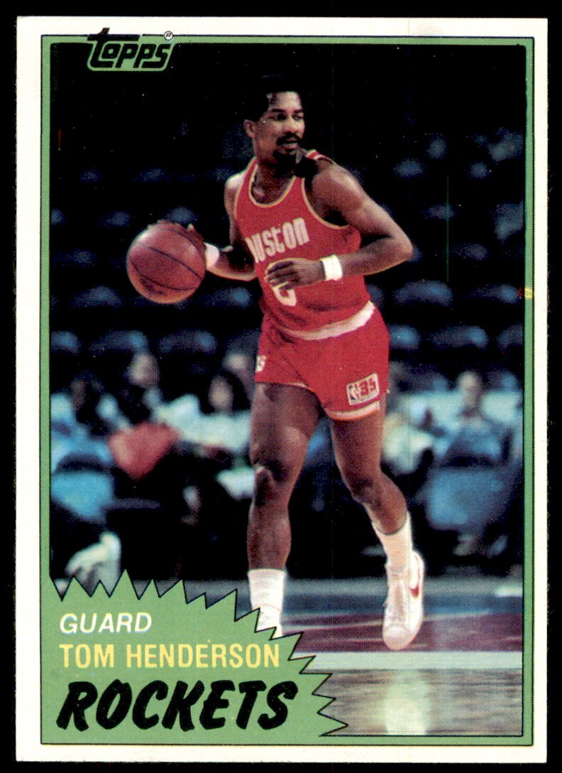 1981-82 TOPPS TOM HENDERSON HOUSTON ROCKETS #MW86 | eBay