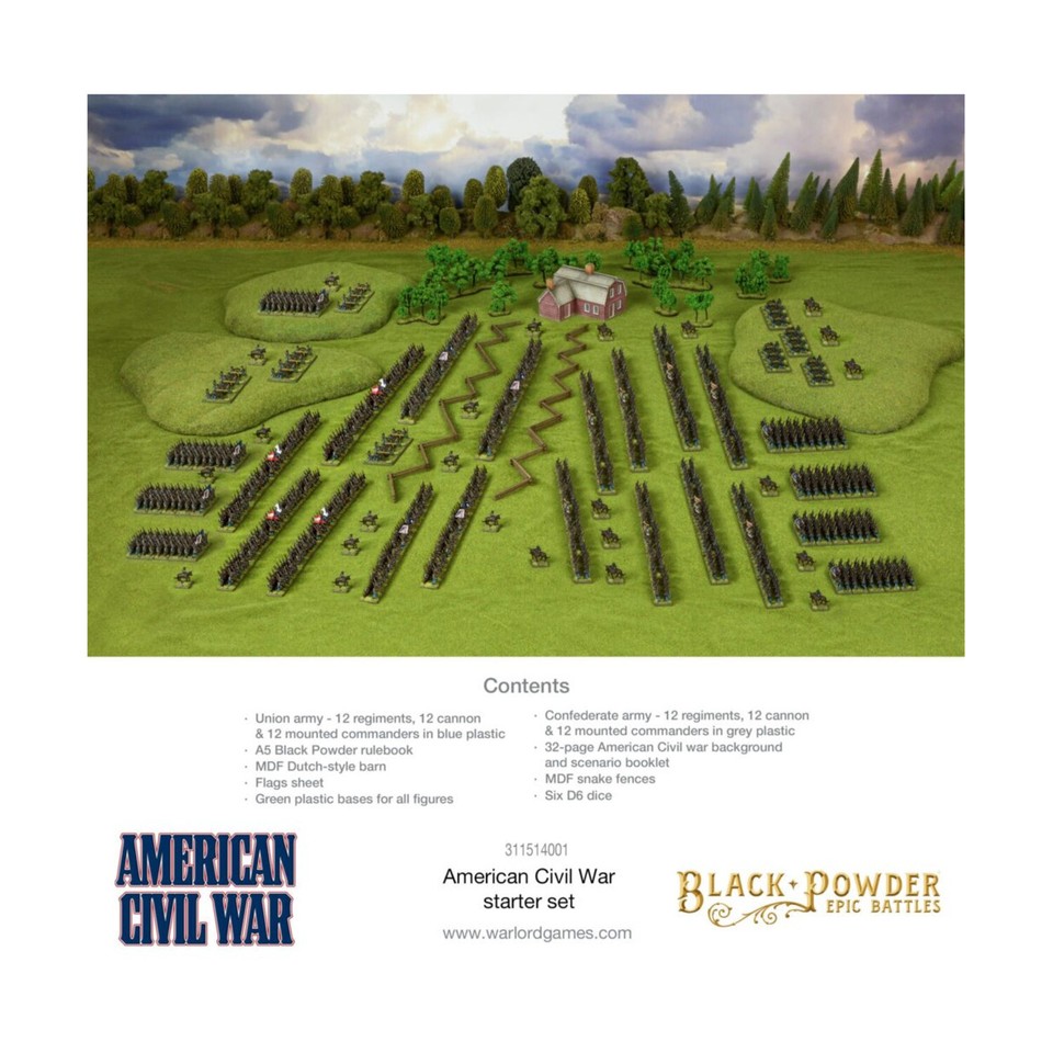 Warlord Game Black Powder Epic Battles 15m American Civil War Starter ...