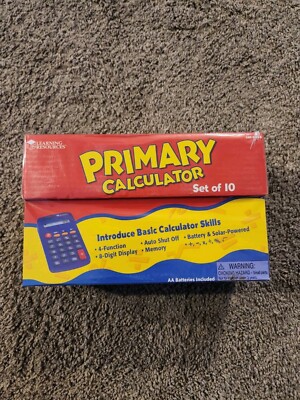 Learning Resources Primary Calculator Set of 10 Homeschool Educational ...