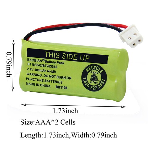 4pcs Battery Pack BT183342 BT283342 BT162342 For Vtech AT&T Home ...