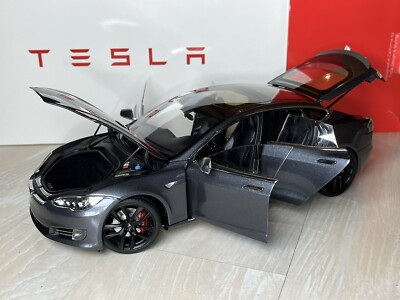 🇺🇦 1:18 Tesla Model S P100D Gray Diecast 1/18 75D 100D 100D Plaid ...