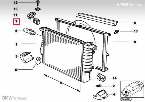 NEW OE BMW E34 E39 E32 E38 Rubber Mount For Radiator Upper Mount ...