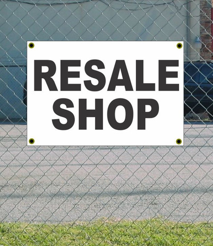 2x3 RESALE SHOP Black & White Banner Sign NEW Discount Size & Price | eBay