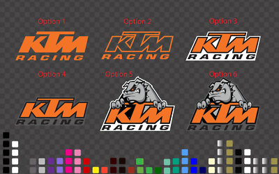 KTM Racing Sticker Vinyl Decal Car Bike 4x4 Window 3 ~ 200 cm long ...