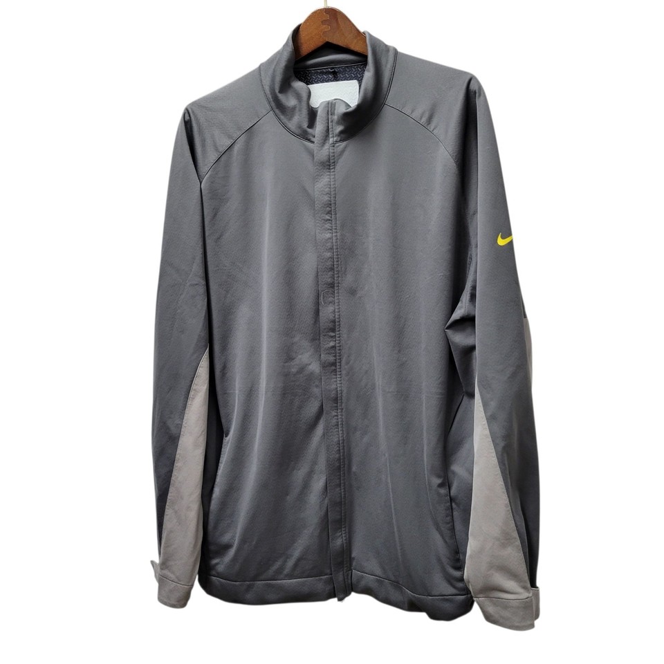 Nike Golf Dri-FIT Full-Zip Long-Sleeves Jacket Colorblock Gray Large | eBay