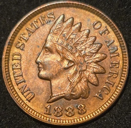 1888 Indian Head Penny - Uncirculated RD - Attractive Toning | eBay