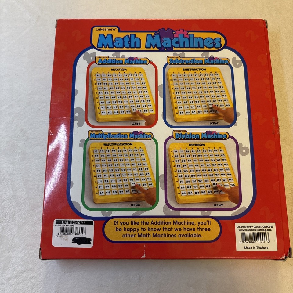 Lakeshore Addition Machine Math Educational Tool Push Button Home ...