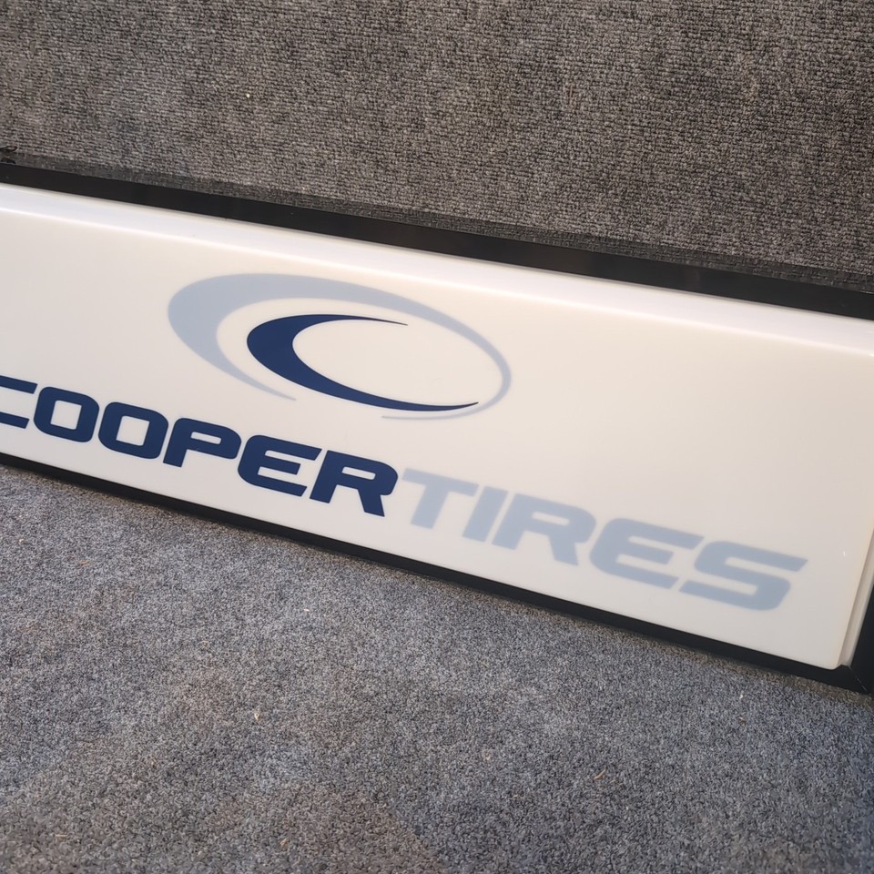 Cooper Tire Sign Dealer 2 Sided Light Up 36"L X 12"H X 6"W Excellent | eBay