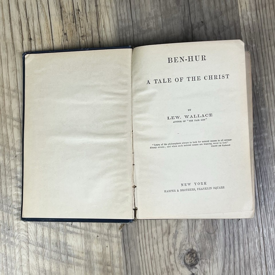 Ben Hur - 1st Edition 1880 Antique - A Tale of The Christ by Lew ...