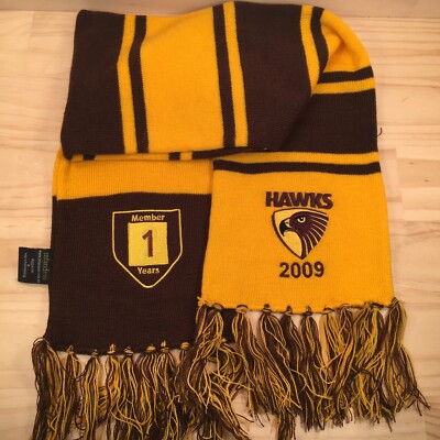 HAWTHORN HAWKS “Brown & Yellow” Member 2009 AFL Collectable Adults Warm ...