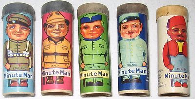 1930's R43 Minute Man Candy Cylinders American Mint Co. 5 Different ...