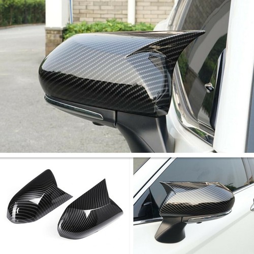 Carbon Fiber Look Ox Horn Rear View Mirror Cover TrimFor 2018-2020 ...
