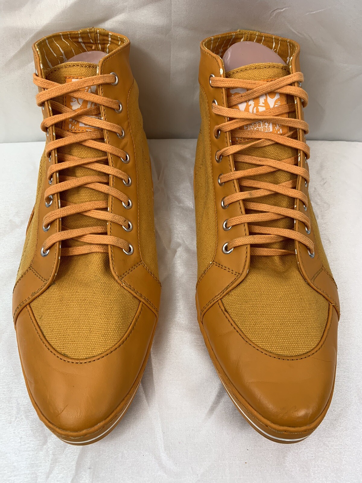 Sneaky Steve Dicky Day,Orange,High Top Sneakers SZ 10… - Gem