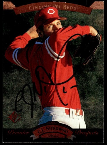 1995 SP Premier Prospects Baseball CJ Nitkowski Auto Cincinnati Reds ...