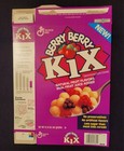 1992 GENERAL MILLS BERRY BERRY KIX CEREAL BOX -NEW FLAVOR INTRO- RARE ...