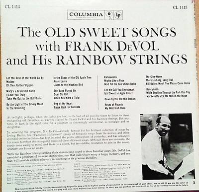 Frank De Vol And His Rainbow Strings, The Old Sweet Songs, (LP, Album ...