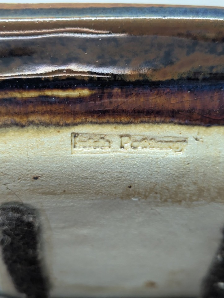 Beautiful Irish Handmade Pottery Colm de Ris Square Dish Pristine Blue ...