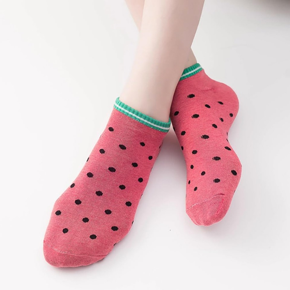 Glamorstar 5 Pairs Ankle Socks for Women - Cotton Low Cut Cute No Show ...