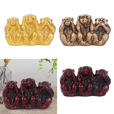 Resin Crafts Handmade Monkeys Statue for Tabletop Home Memorable Gift ...