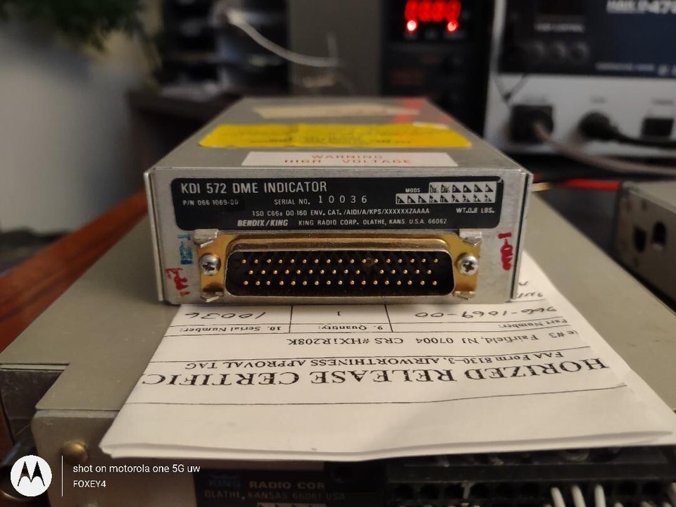 Bendix King KDI 572 DME Indicator 066-1069-00 Bench Tested with FAA ...