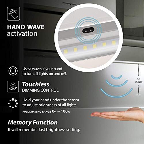 Hand Wave Activated Under Cabinet LED Lighting Kit, Dimmable, 1-Pack 20 ...