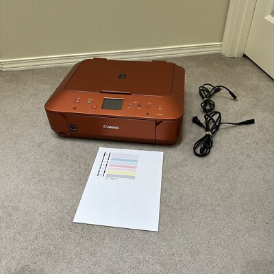 RARE CANON BURNT ORANGE PIXMA MG6620 WIRELESS COLOR- Print, Scan, Copy ...