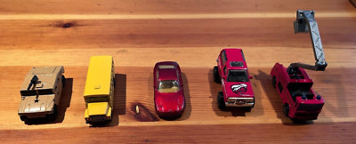 5 Matchbox model cars lot vintage 90s Mattel Ferrari hummer bus ford ...