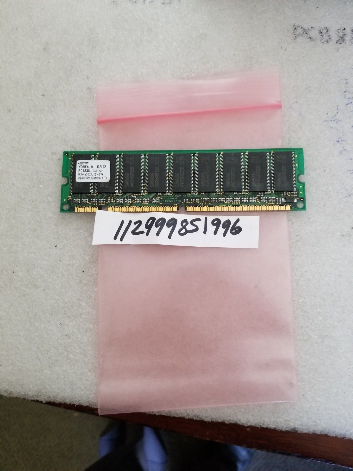 256MB SDRAM SDR SD PC133 133MHZ 133 168PIN ECC ONLY PC DESKTOP 32x8 ...