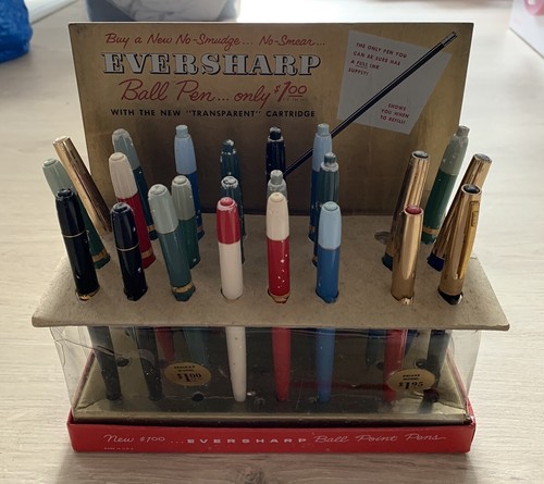 Vintage Eversharp Ball Pen Counter Top Store Point of Sale Display RARE ...