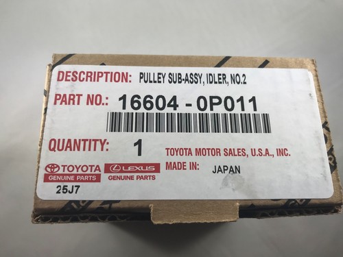 Toyota OEM Serpentine Drive Belt Idler Pulley 16604-0P011 Factory ...