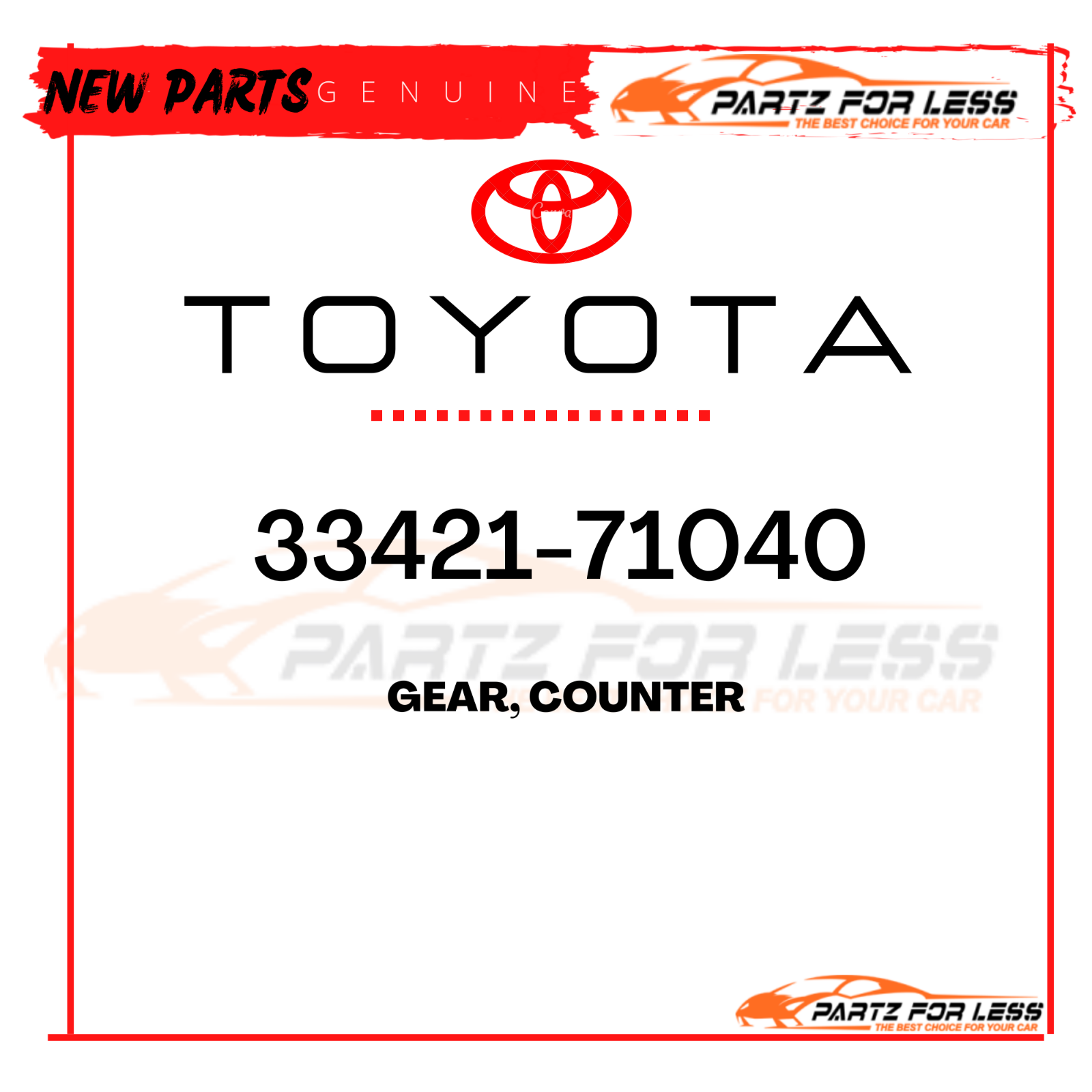33421-71040 TOYOTA GENUINE GEAR, COUNTER 3342171040 NEW OEM | eBay