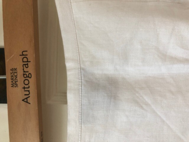 Women's Martin Kidman White embroidered pure linen sk… - Gem