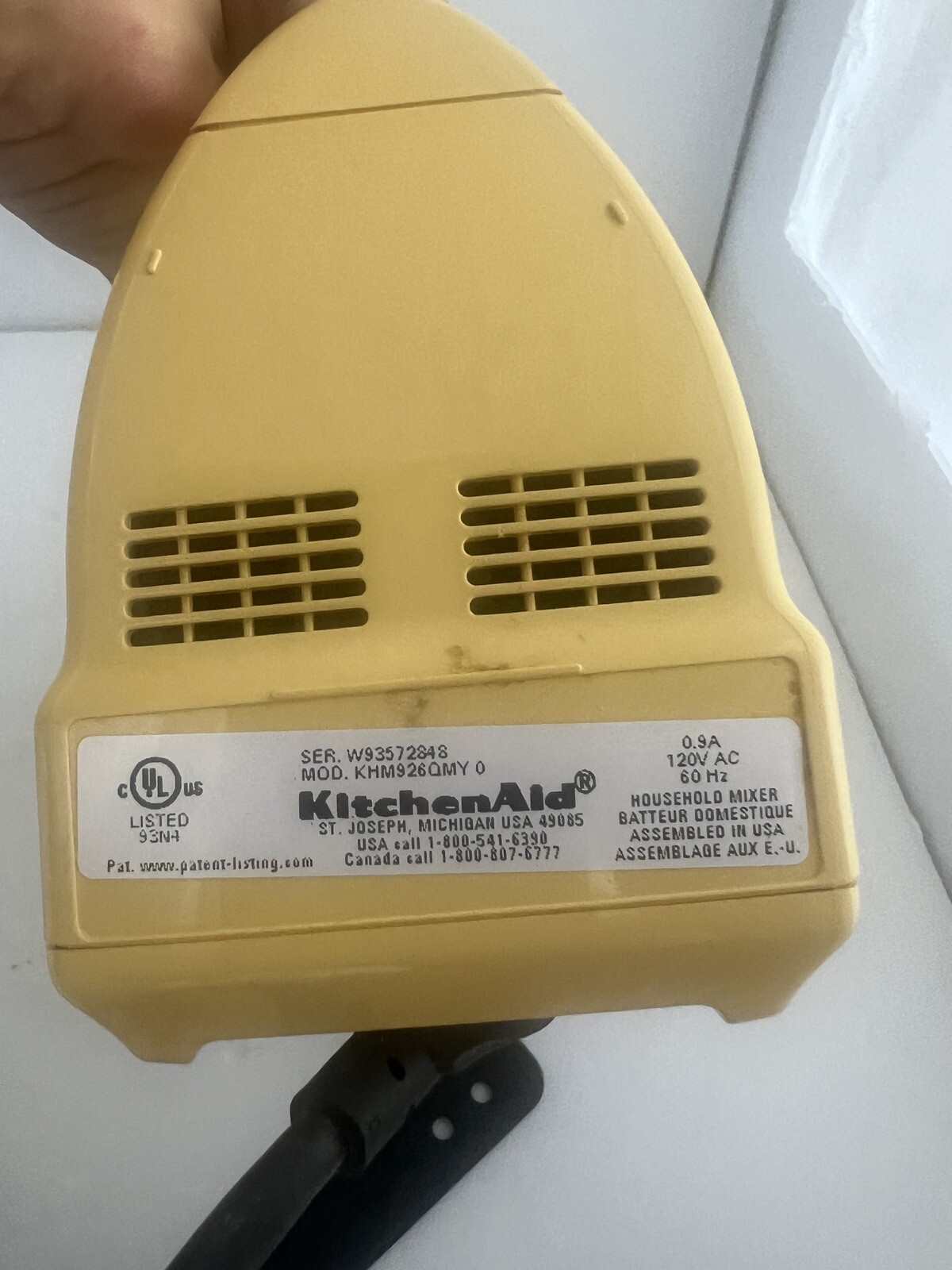 KitchenAid Hand Mixer 9 Speed Yellow Gold Retro Discontinued Rare ...