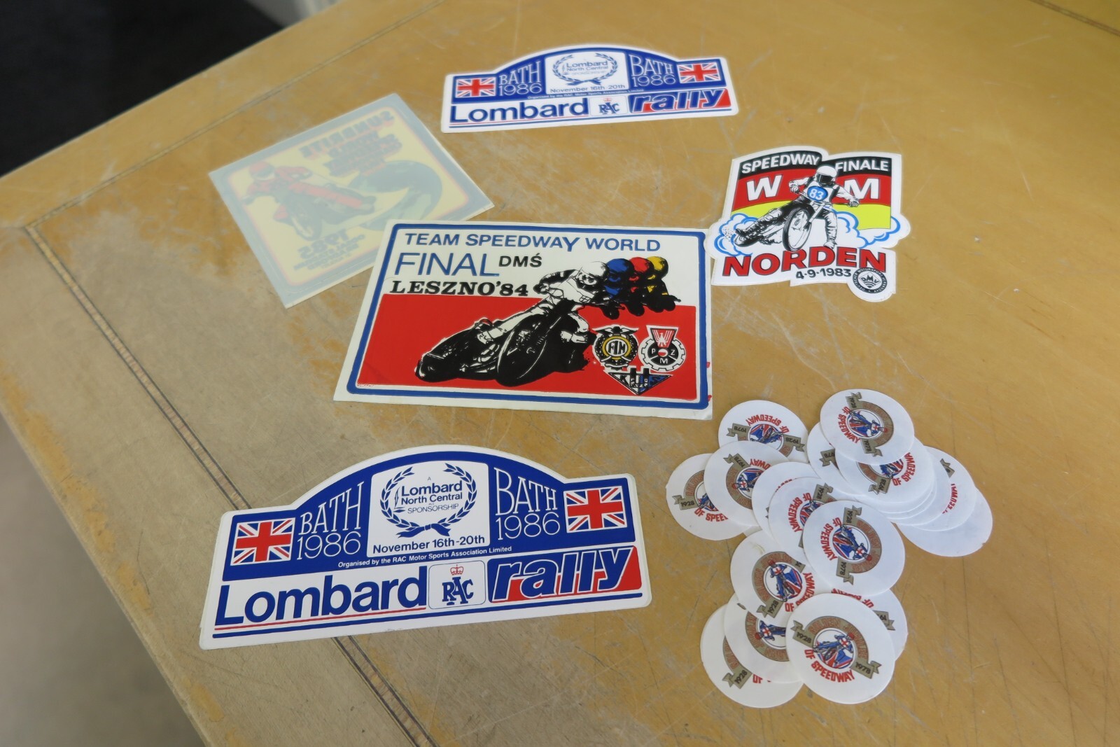 SPEEDWAY - COLLECTION OF VINTAGE BUMPER STICKERS - LOOK | eBay UK