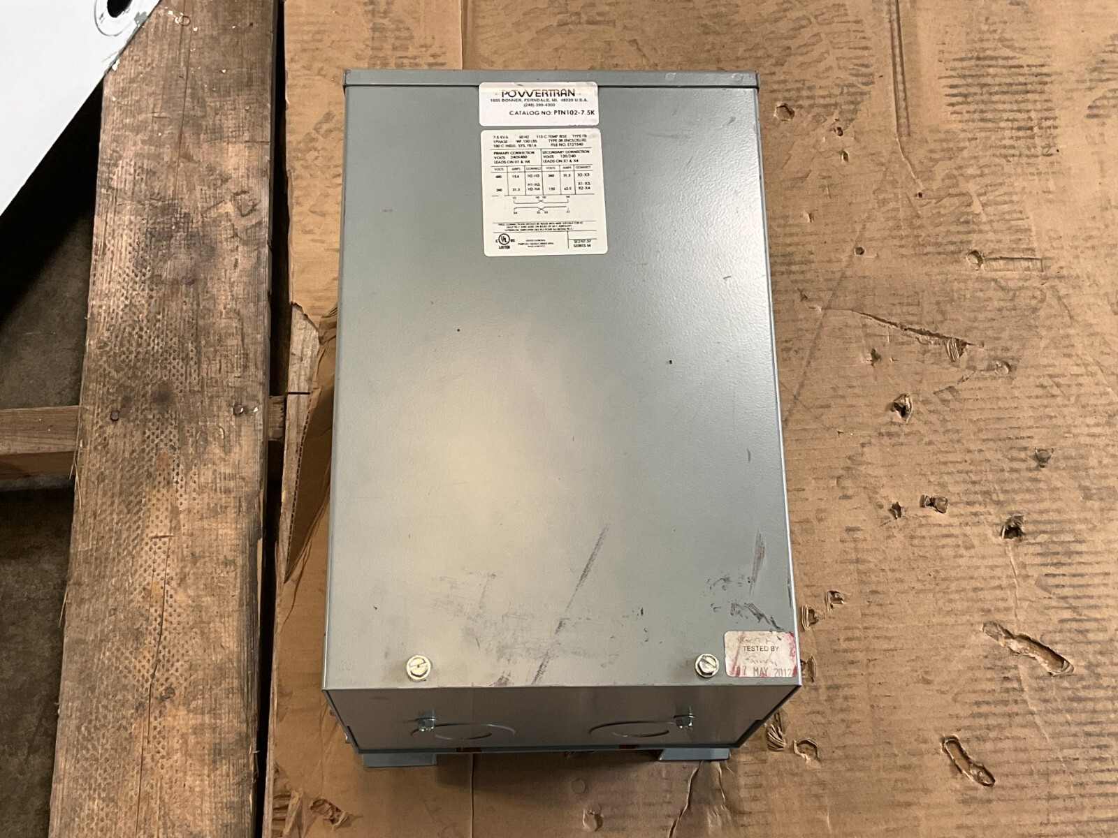 Powertran PTN102-7.5K Transformer 7500 VA 7.5 KVA 1 Ph PTN10275K (TSC ...