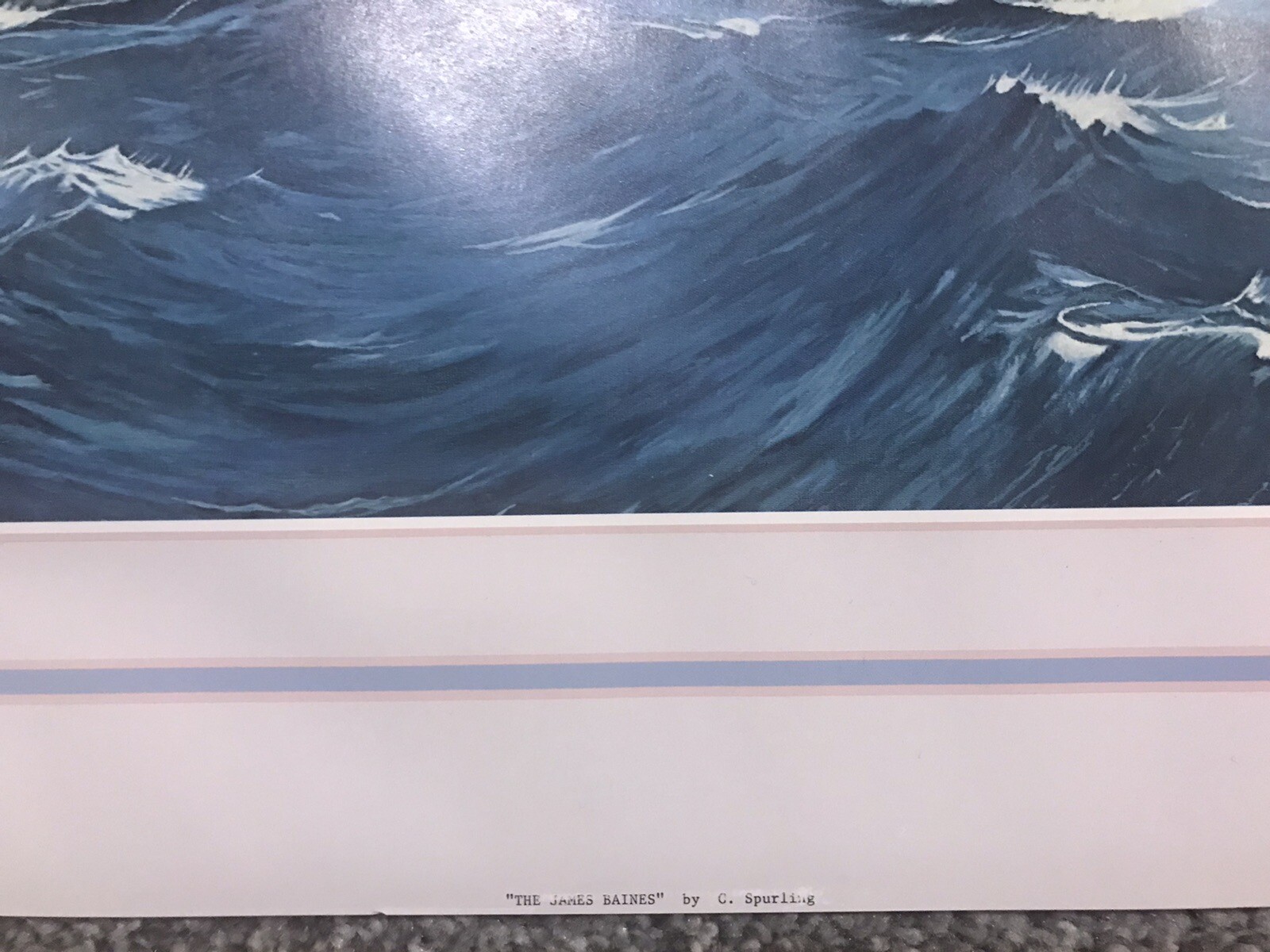 Vintage 1992 “The James Baines” C. Spurling Clipper Ship Print Litho in ...