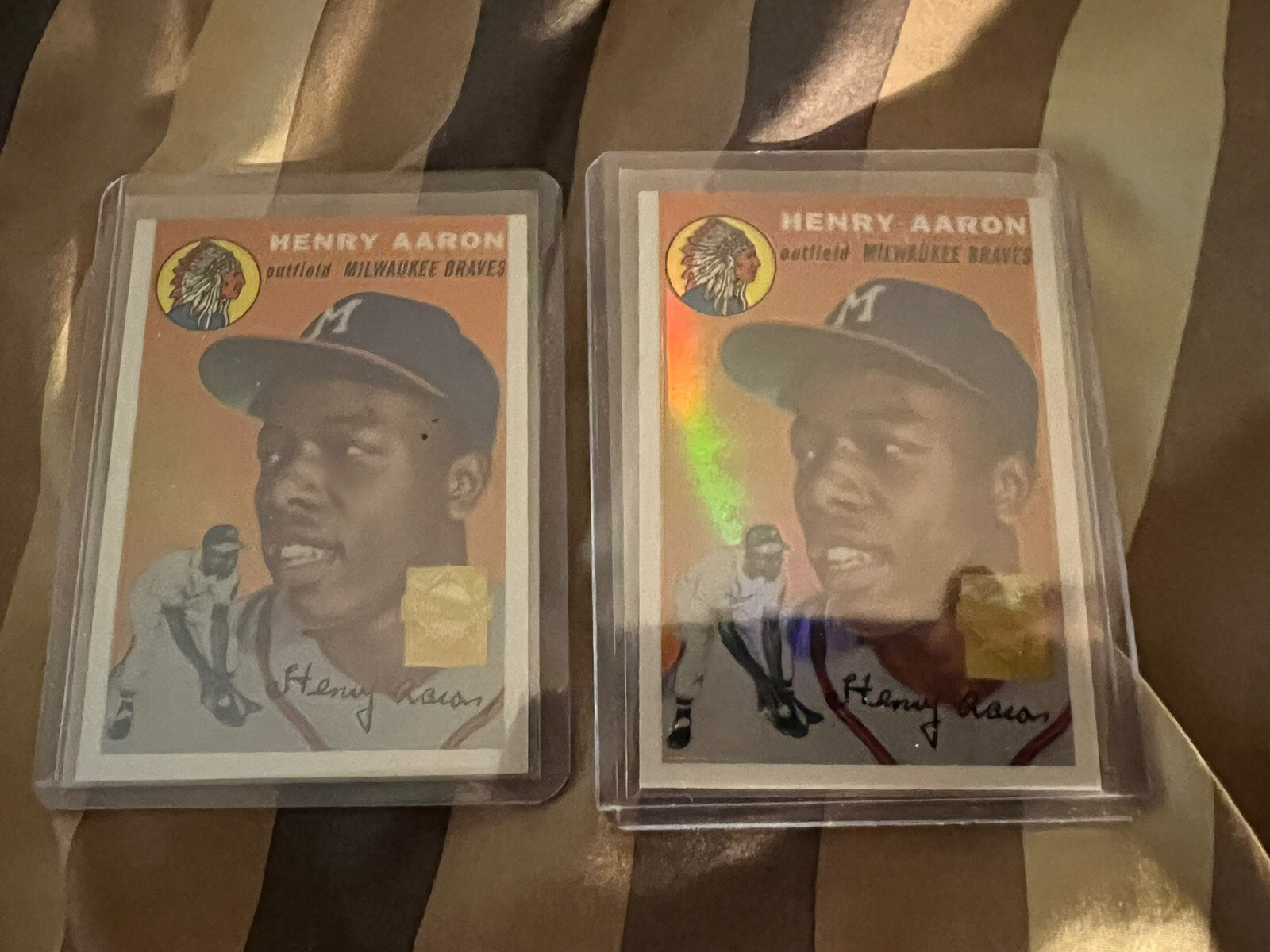 baseball card lot 2000 Topps Hank Aaron Reprint Refractors Lot Of 2 | eBay