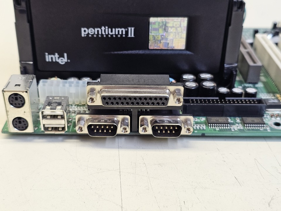 TMC TI6NB v2.20 i440BX 2xISA + Pentium II 400MHz + 768MB + I/O Shield ...