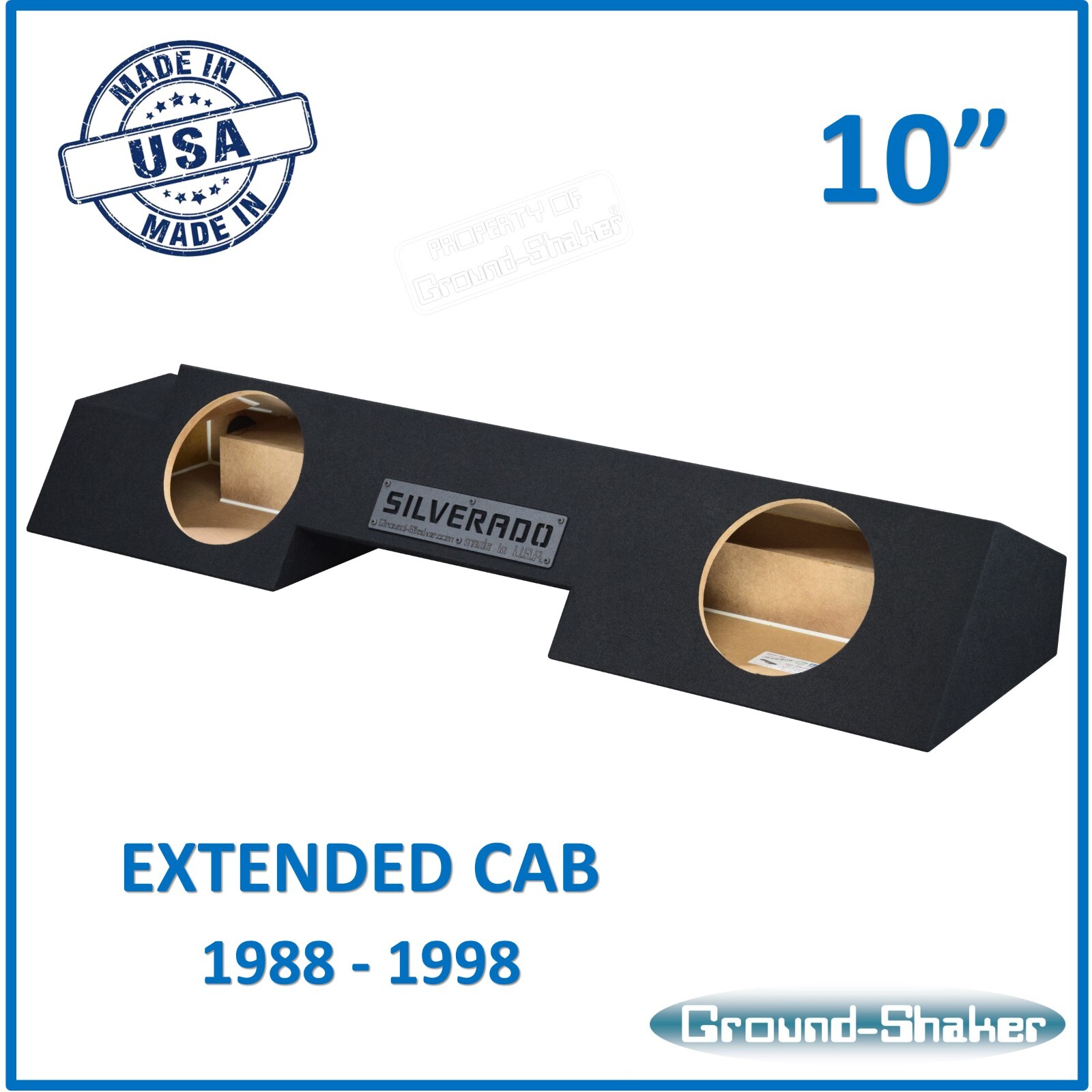 89-1998 Chevy Silverado Extended Cab Sub Box 10" Dual Subwoofer Box ...