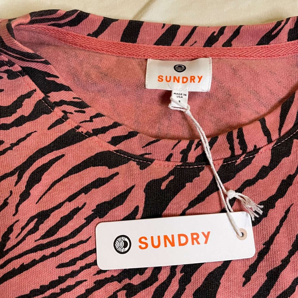 Sundry Animal Print Sweatshirt Size 1 | eBay