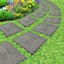 Primeur 30cm Square Slate Grey Stomp Stone Stepping Stone Garden ...