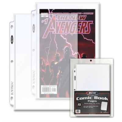 1 Pocket Comic Book Protection 20 Pages BCW Acid Free High Quality Safe ...