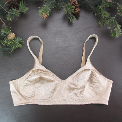 Playtex Bra Size 42B Tan Padded Wireless Adjustable Clasp Back | eBay