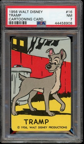 1956 Walt Disney Cartooning Card #16 Tramp PSA 7 | eBay